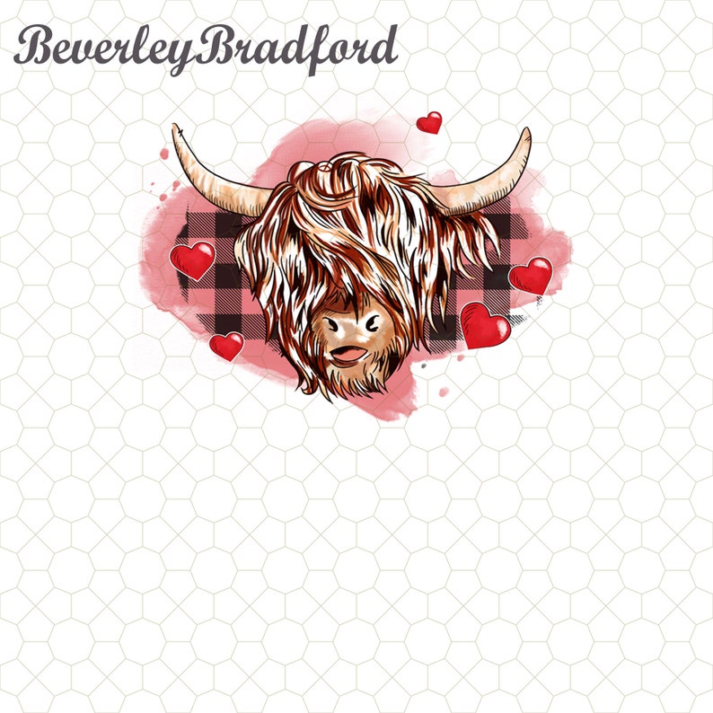 Heifer Valentine Png, Highland Cow Valentine Png, Valentine Day Country ...
