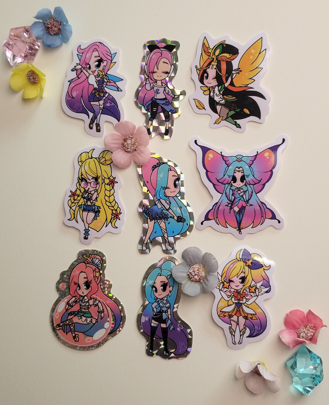Seraphine 2 Die Cut Sticker Phoenix Ocean Song Star Guardian Faerie ...