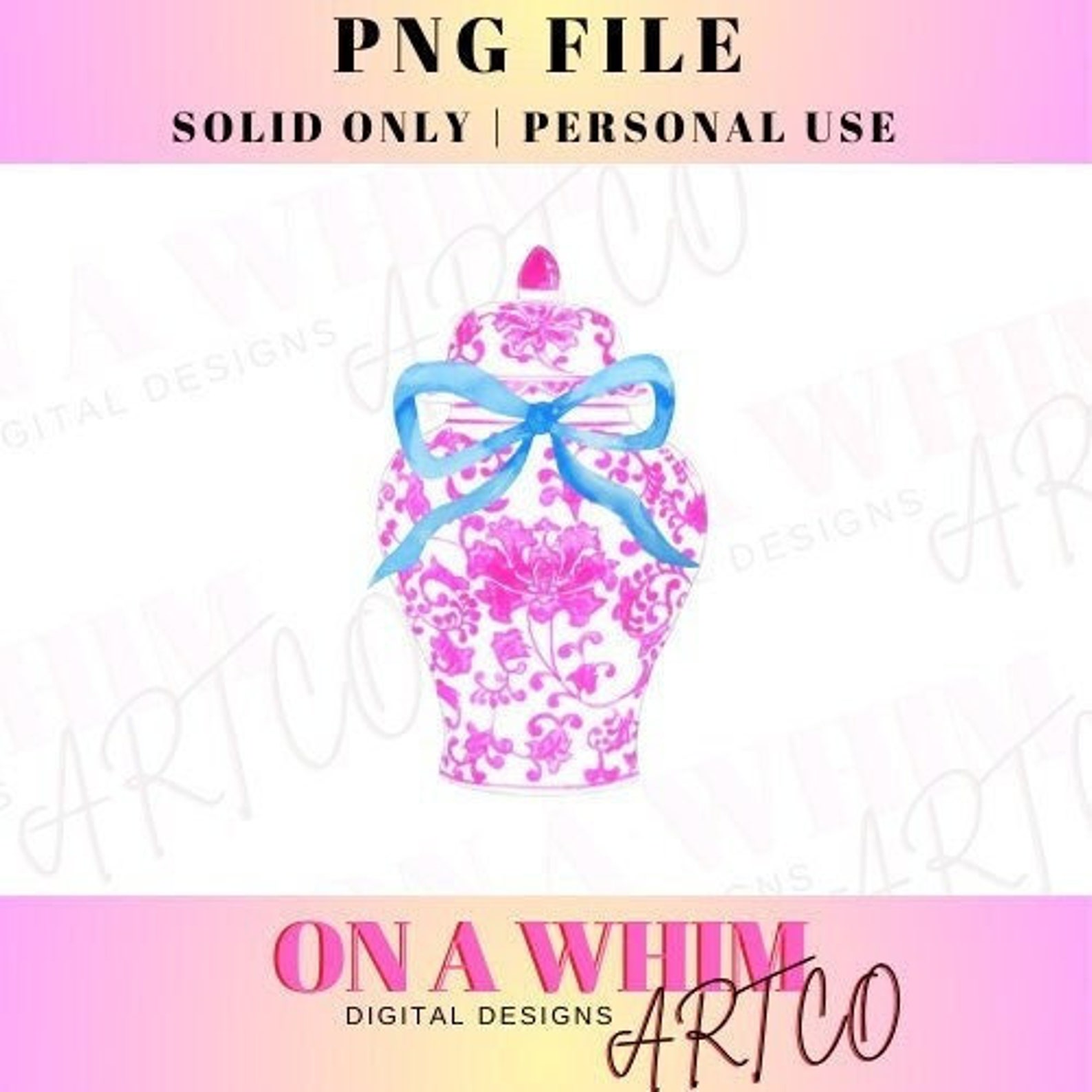 Ginger Jar Png | Grandmillenial Png | Pink Ginger Jar Png | Coquette ...