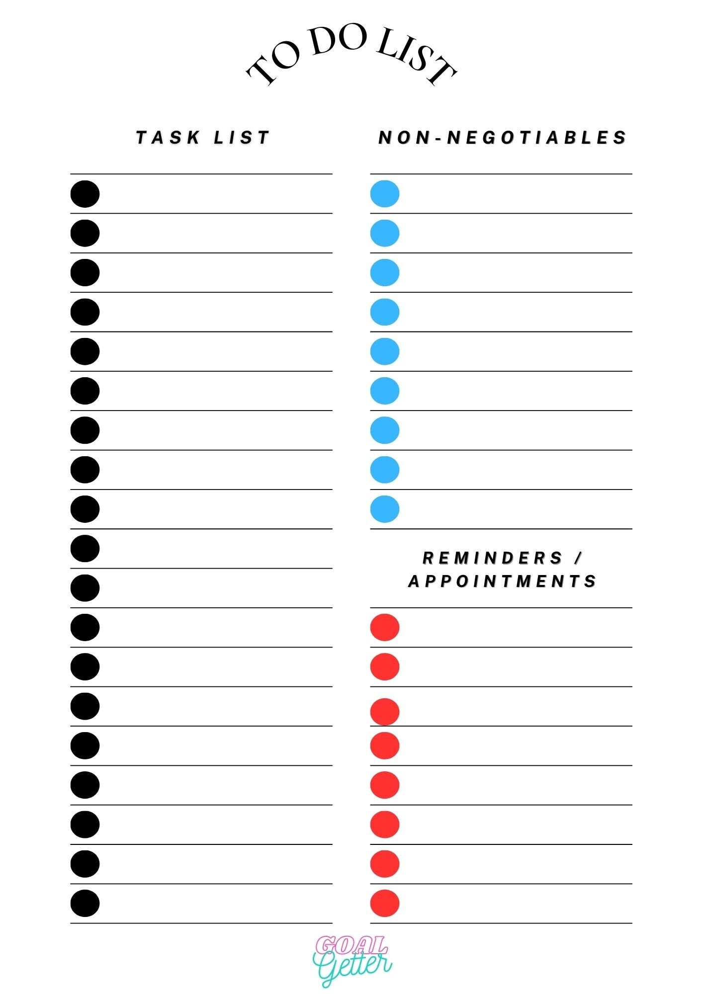 Daily to Do List Printable , Daily Planner ,daily Schedule , Printable ...