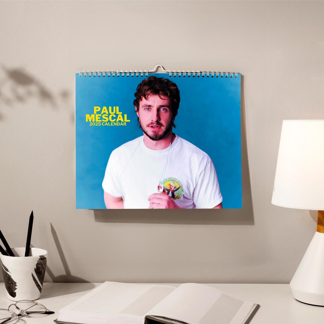 Paul Mescal 2025 Calendar, Unique Gift for Friend, Paul Mescal Fans ...