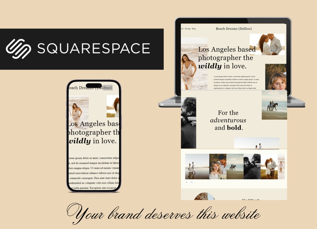 Squarespace Website Template, Modern Website Design, Squarespace 7.1 ...