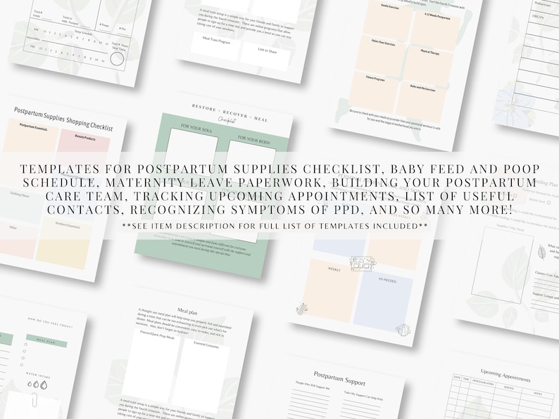 Pregnant Mama's Guided Postpartum Daily Planner, Fourth Trimester, Baby ...