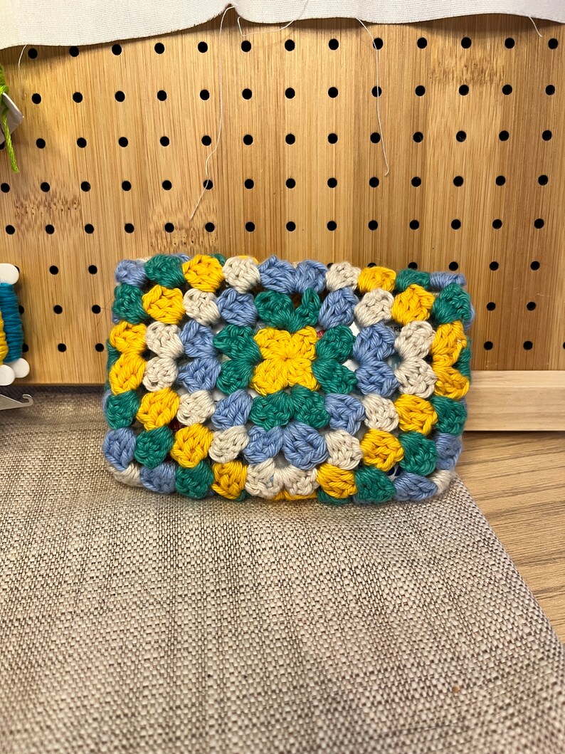 Crochet Granny Square Card Pouch - Etsy