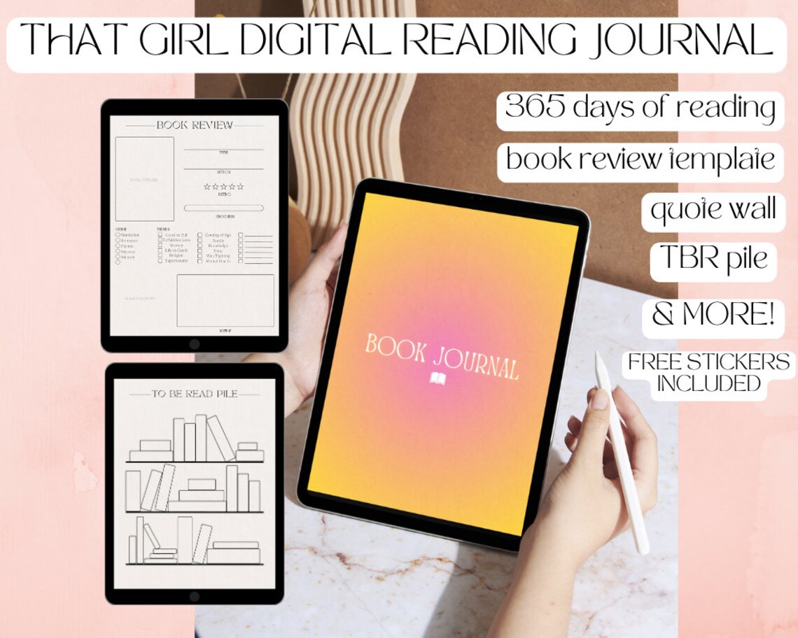 THAT GIRL Digital Reading Journal: Aesthetic Customizable Book - Etsy