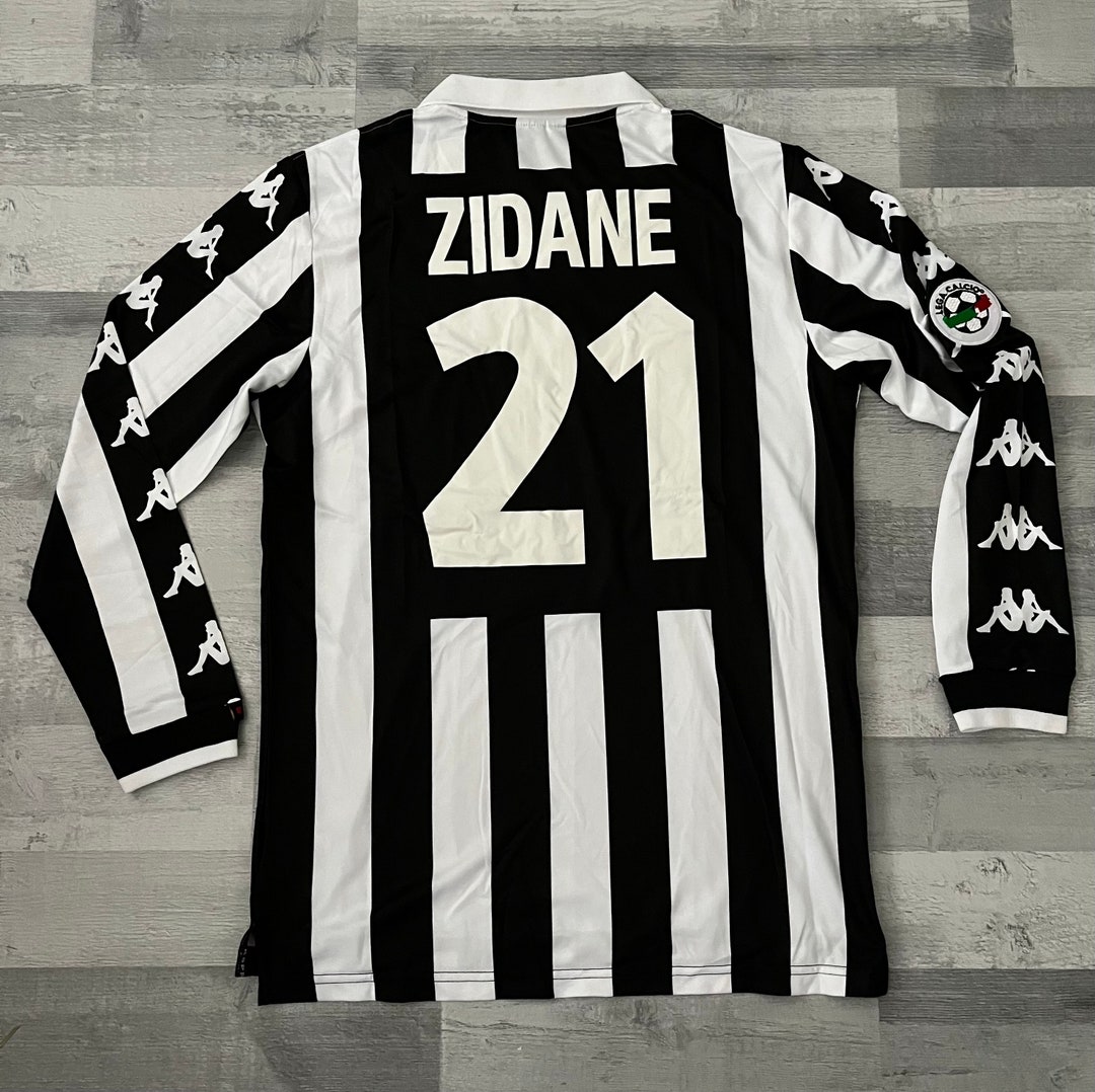 Juventus 99/00 Long Sleeve Home ZIDANE 21 Football Soccer - Etsy Australia