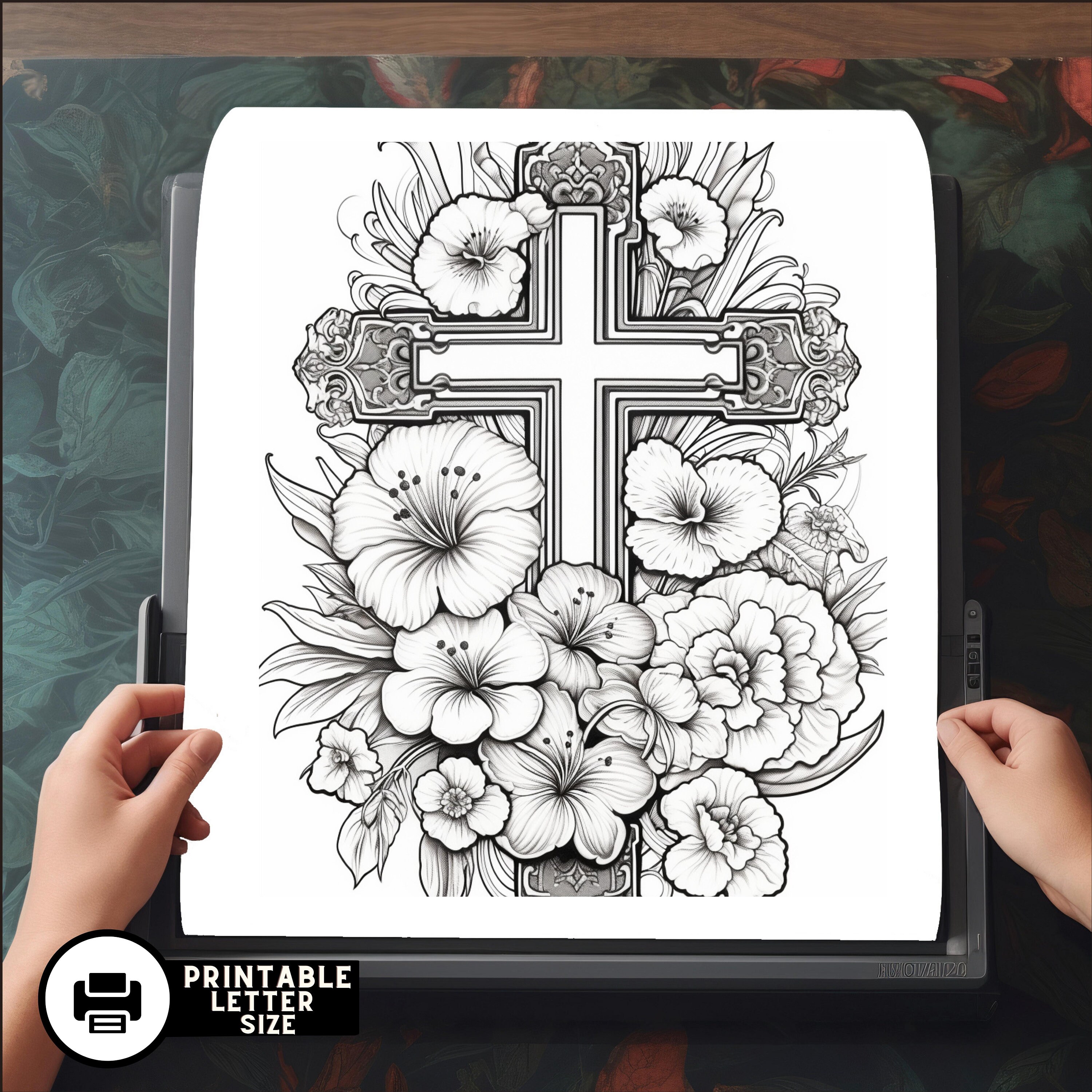 Holy Cross Coloring Pages Set of 50 Printable Pages, Coloring Book for ...
