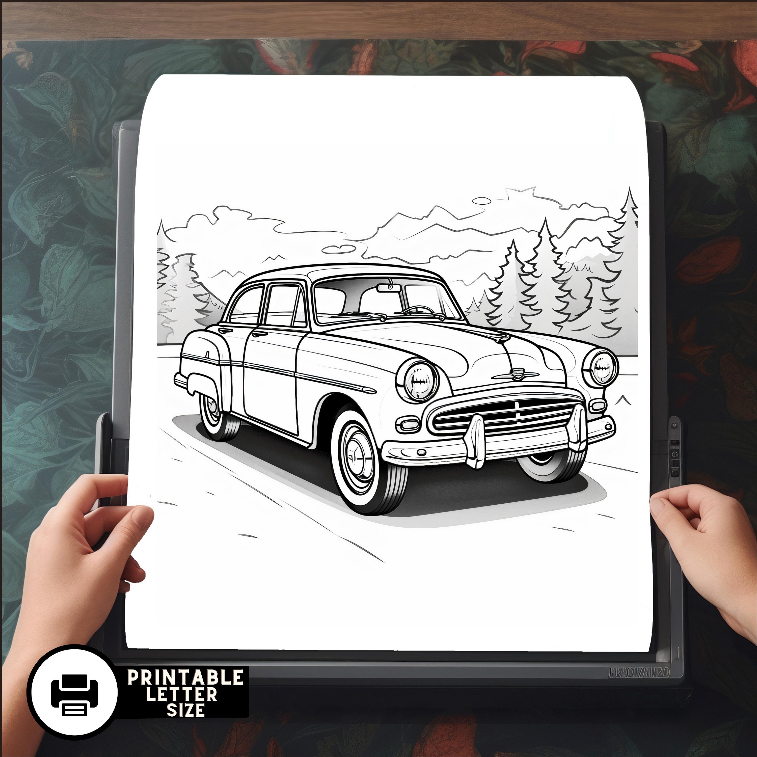 Sport & Oldtimer Cars Coloring Page - Set of 22 Printable Pages ...
