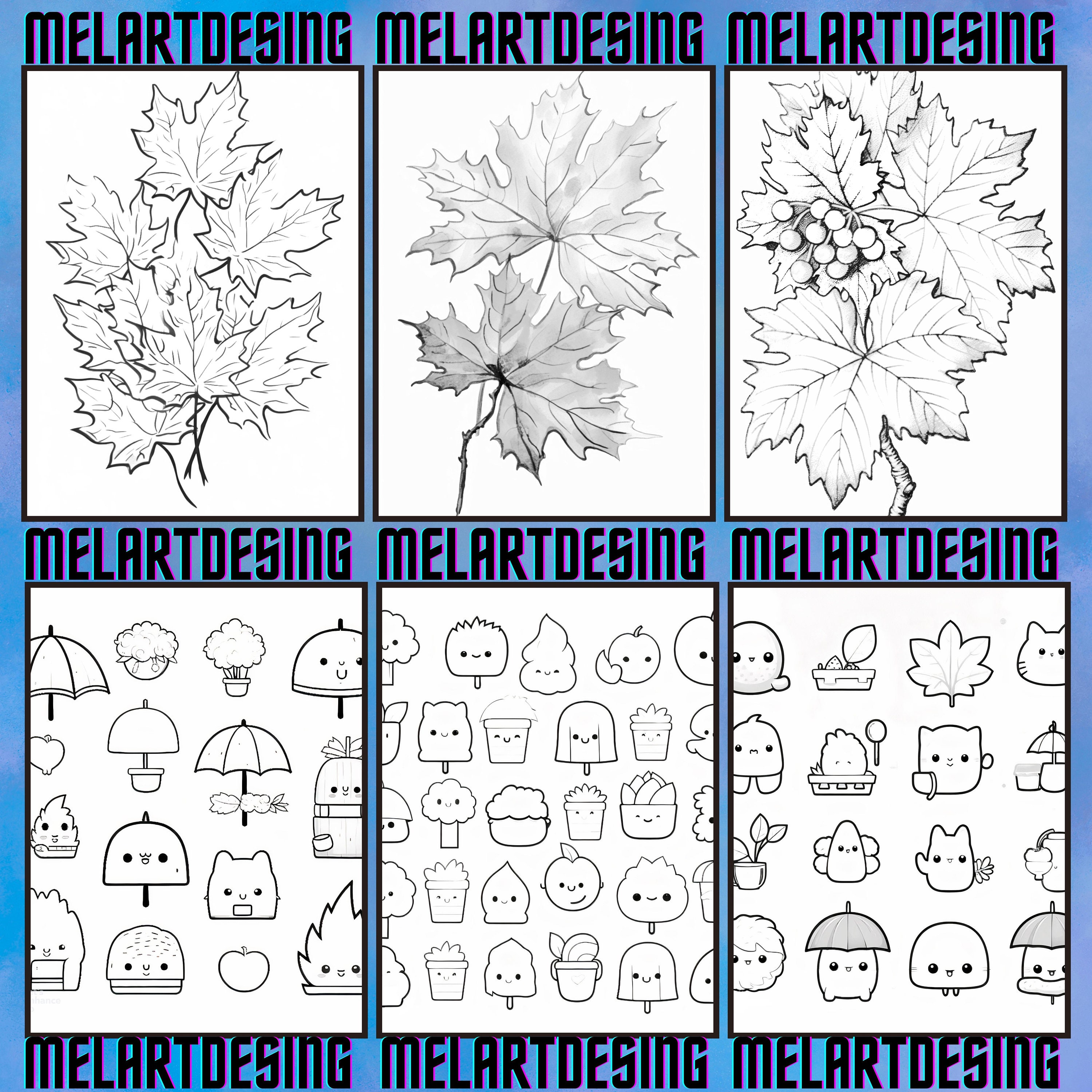 Autumn Season Coloring Pages Set of 19 Printable Pages, Coloring Book ...