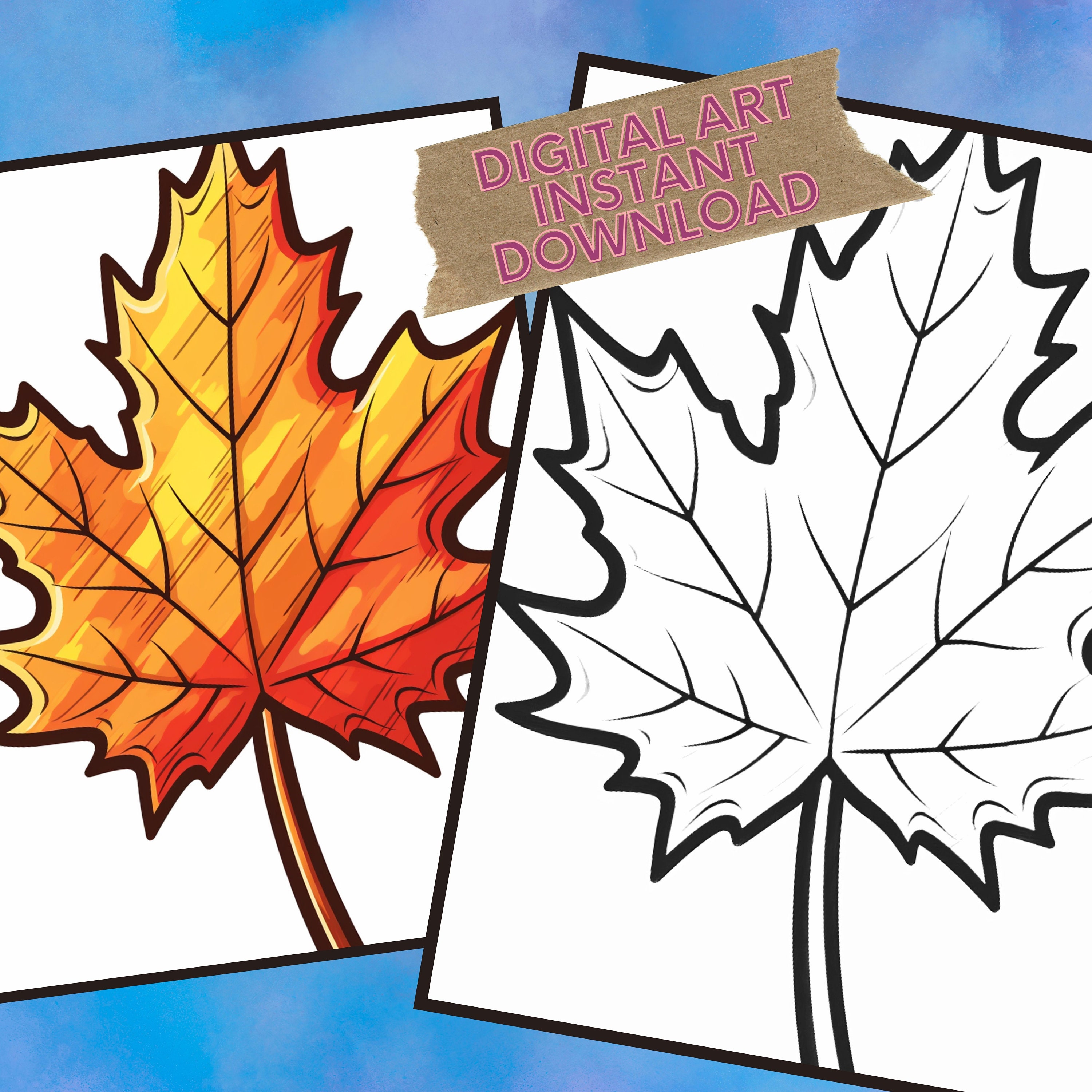 Autumn Season Coloring Pages Set of 19 Printable Pages, Coloring Book ...