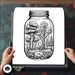 World in a Jar Coloring Pages Set of 40 Printable Pages, Coloring Book ...