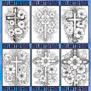 Holy Cross Coloring Pages - Set of 50 Printable Pages, Coloring Book ...