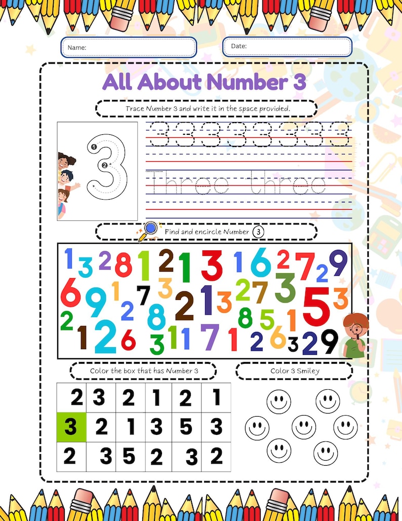 PRINTABLE Numbers 1 to 10 Adventure: Fun Activities for Number Learning ...