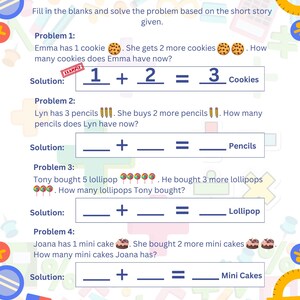 PRINTABLE “kindergarten Addition Workbook: Fun Math Activities for Kids ...