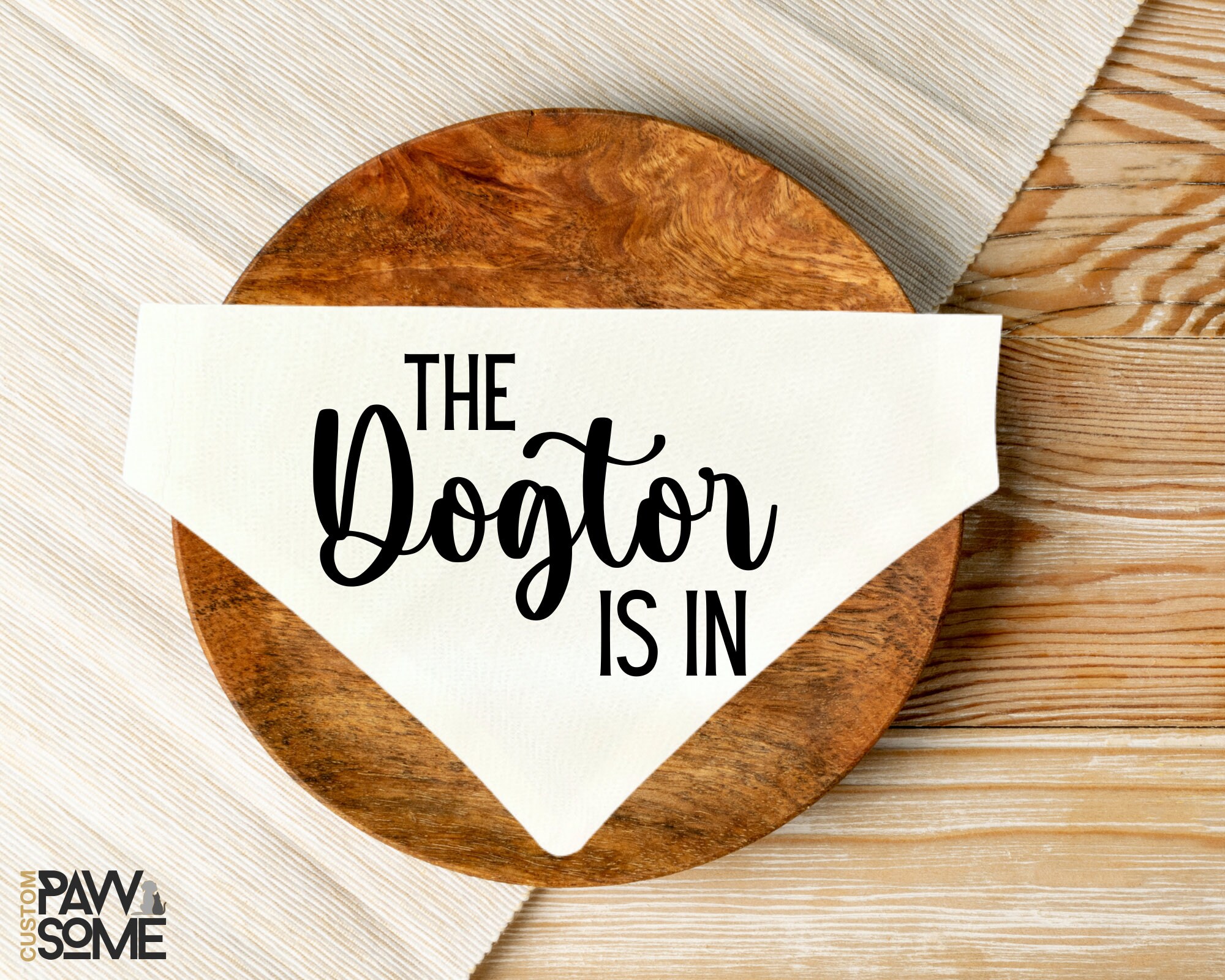 The Dogtor is in Dog Bandana, Funny Dog Bandana, Sarcastic Dog Bandana ...