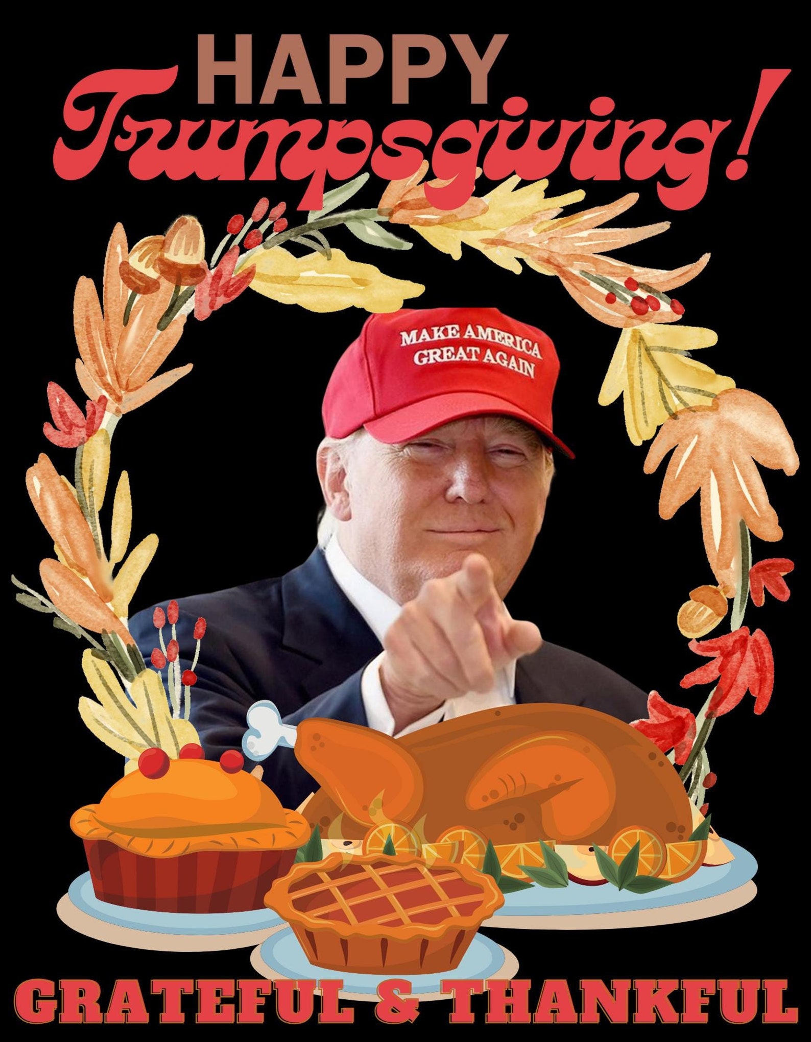 Happy Trumpsgiving PNG, Thanksgiving PNG, Trump PNG, Donald Trump ...