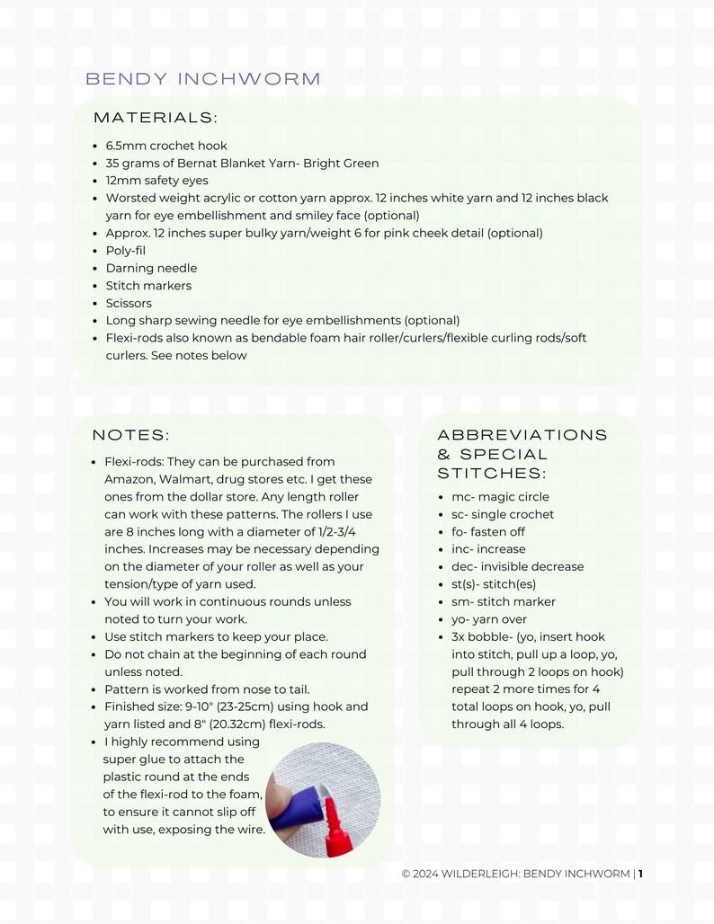 Bendy Inchworm Crochet Pattern Pdf - Etsy