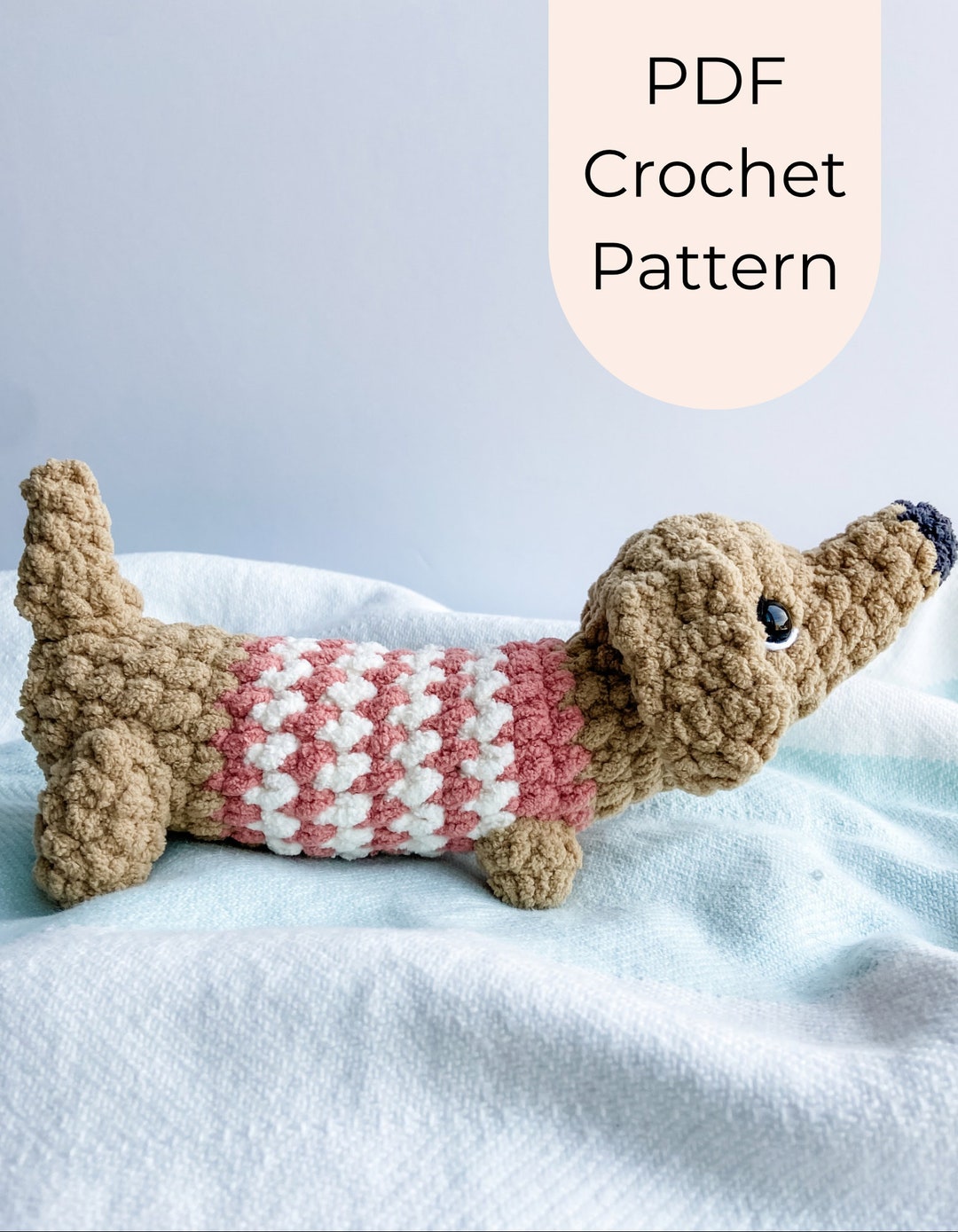 Dash the Hound - Crochet Pattern Weiner Dog Dachshund - Etsy