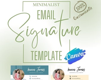 Customizable Email Signature Template for Canva Professional and ...