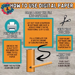 Southern Florals Printable Digital Paper Pack, Seamless Repeat Patterns ...