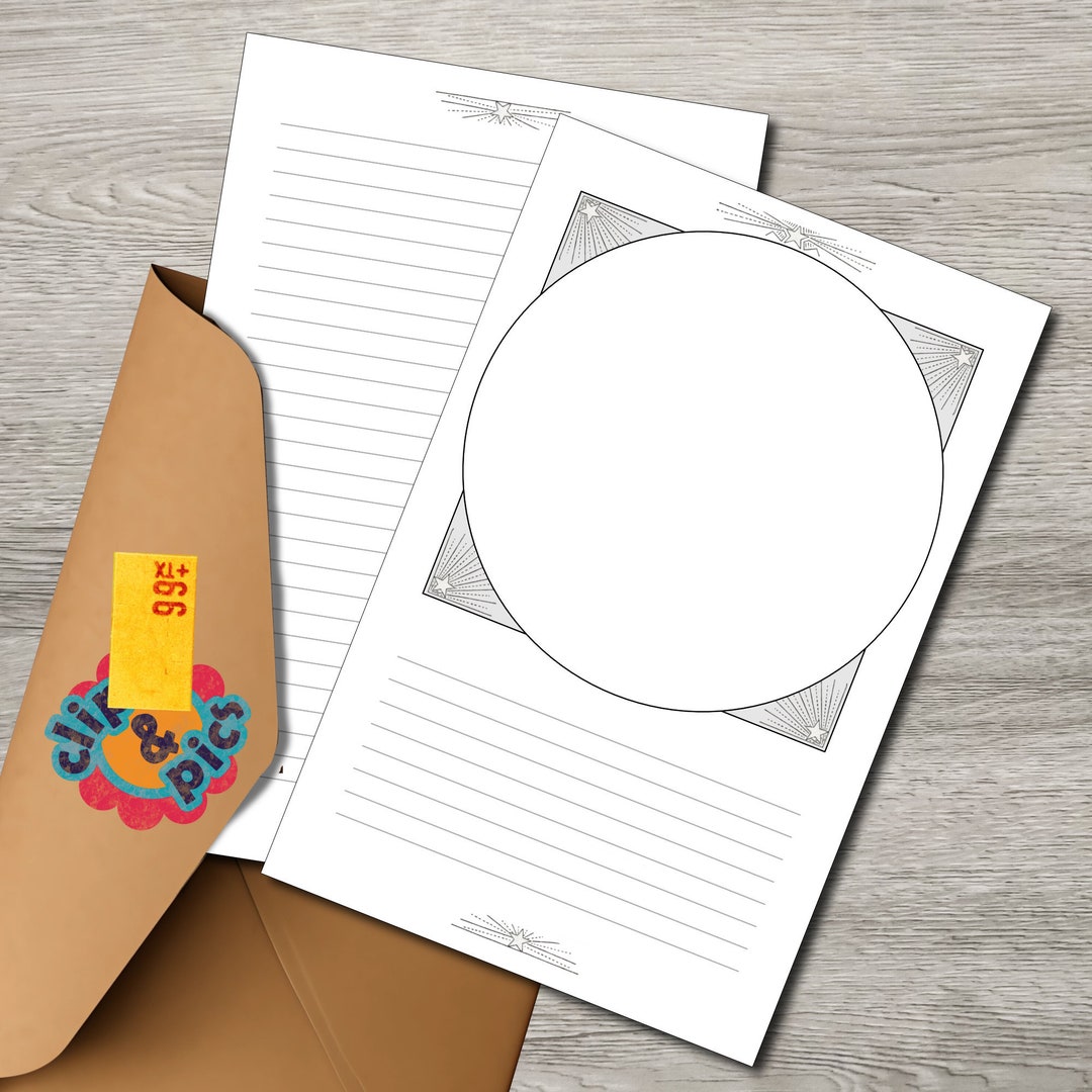 Printable Story Paper Booklet, Lined Half Paper With Space for Drawing ...