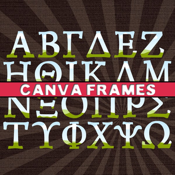 Canva Frames Greek Alphabet - Etsy