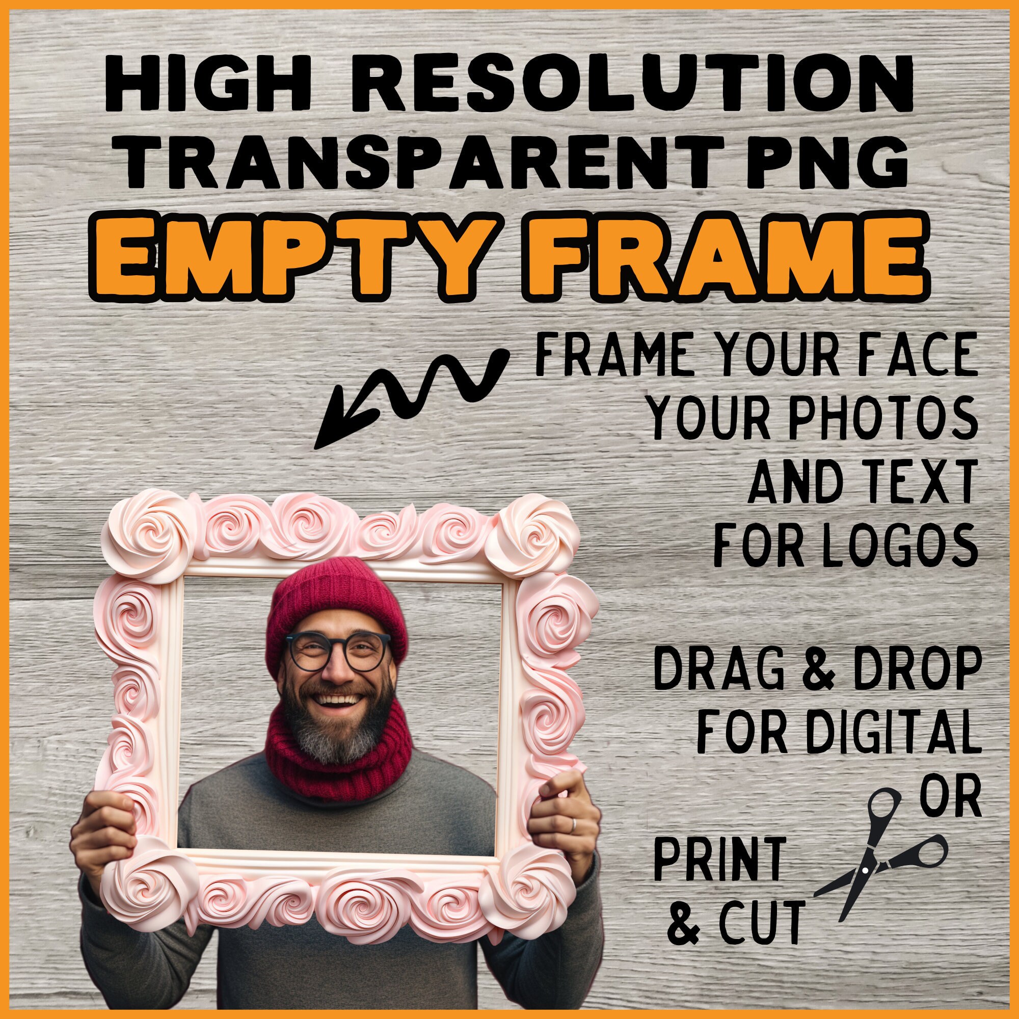 Buttercream Borders Clip Art: Photorealistic Piped Icing Photo Frame ...