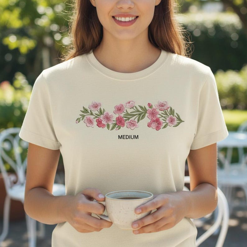 Floral Border Embroidery Bundle, Wildflower Line Design Set, Botanical ...