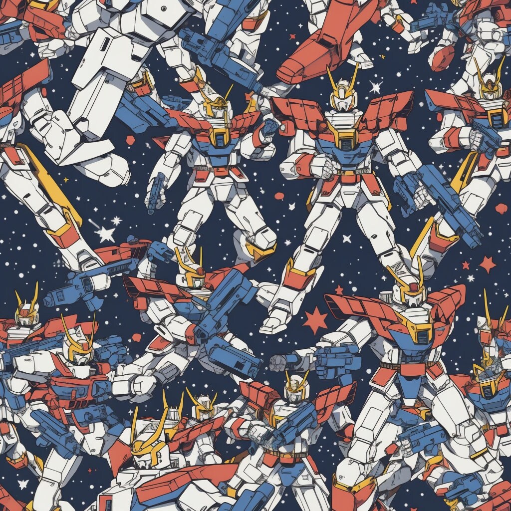 Mecha in Space Pattern - Etsy
