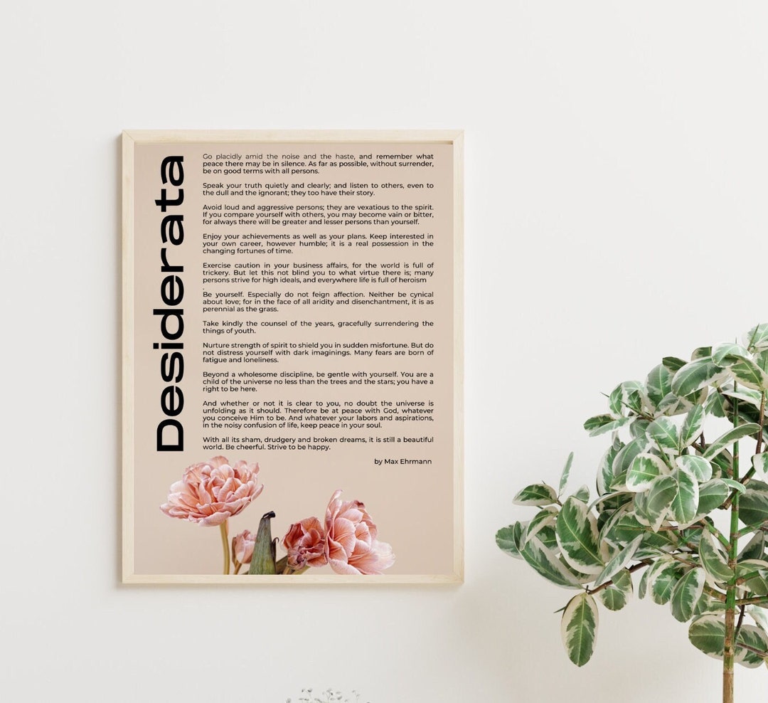 Desiderata Printable Poster - Etsy
