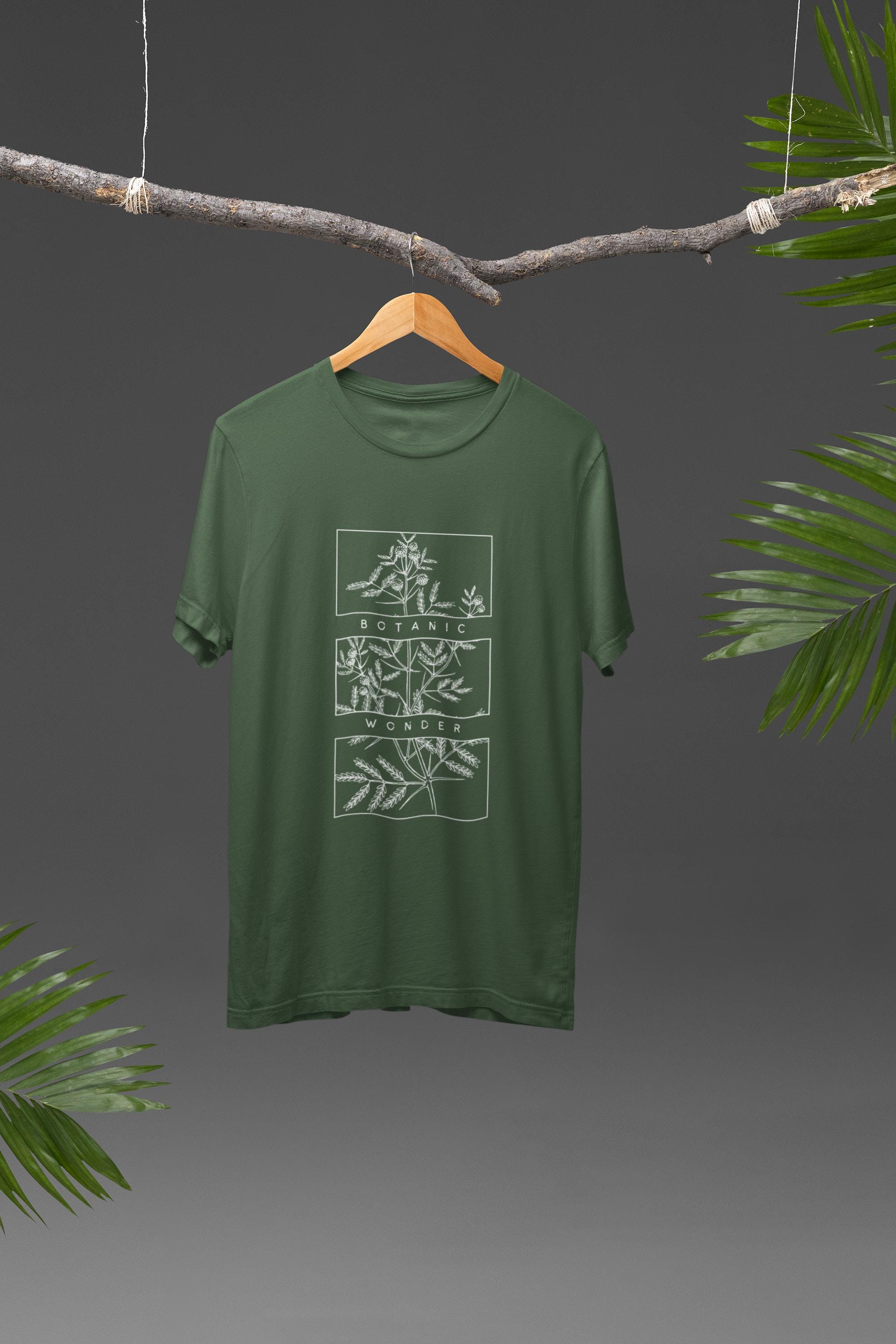 Botanical T-shirt, Nature Inspired Tee for Men & Women, Minimalist ...