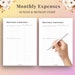 Expense Tracker Sticky Notes Budget Planner Spending Tracker Expense ...