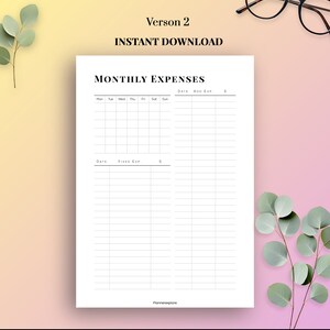 Expense Tracker Sticky Notes Budget Planner Spending Tracker Expense ...