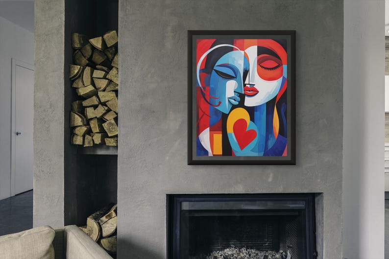 Lovers Intertwined Wall Art Poster - Etsy
