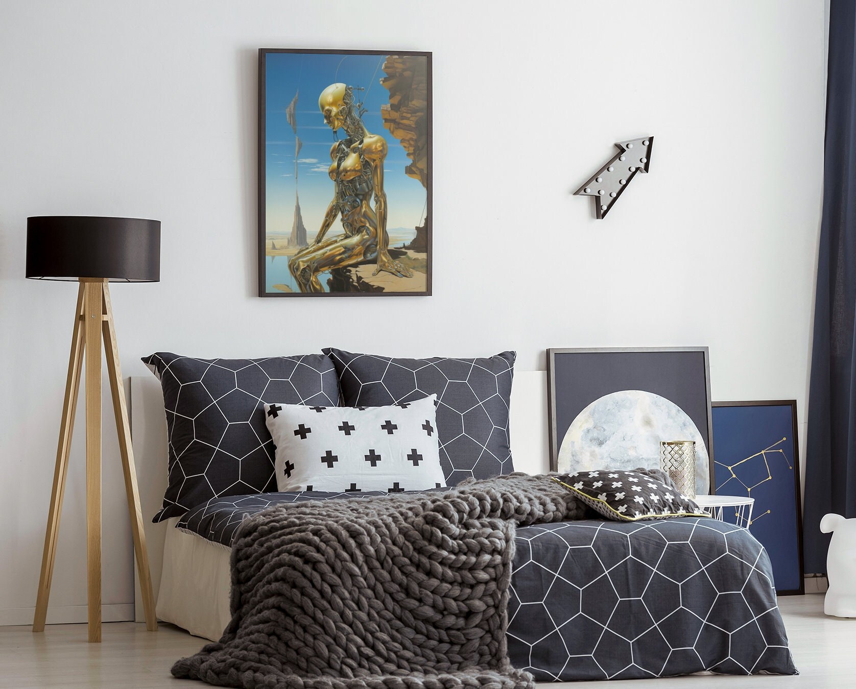 Golden Reflections Surrealism Art Print - Etsy