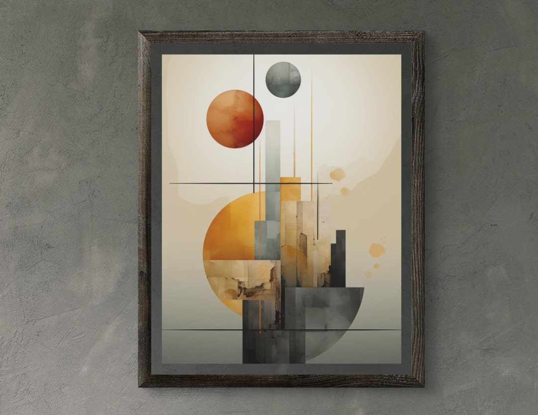 Minimalist Circle Line Wall Art - Etsy