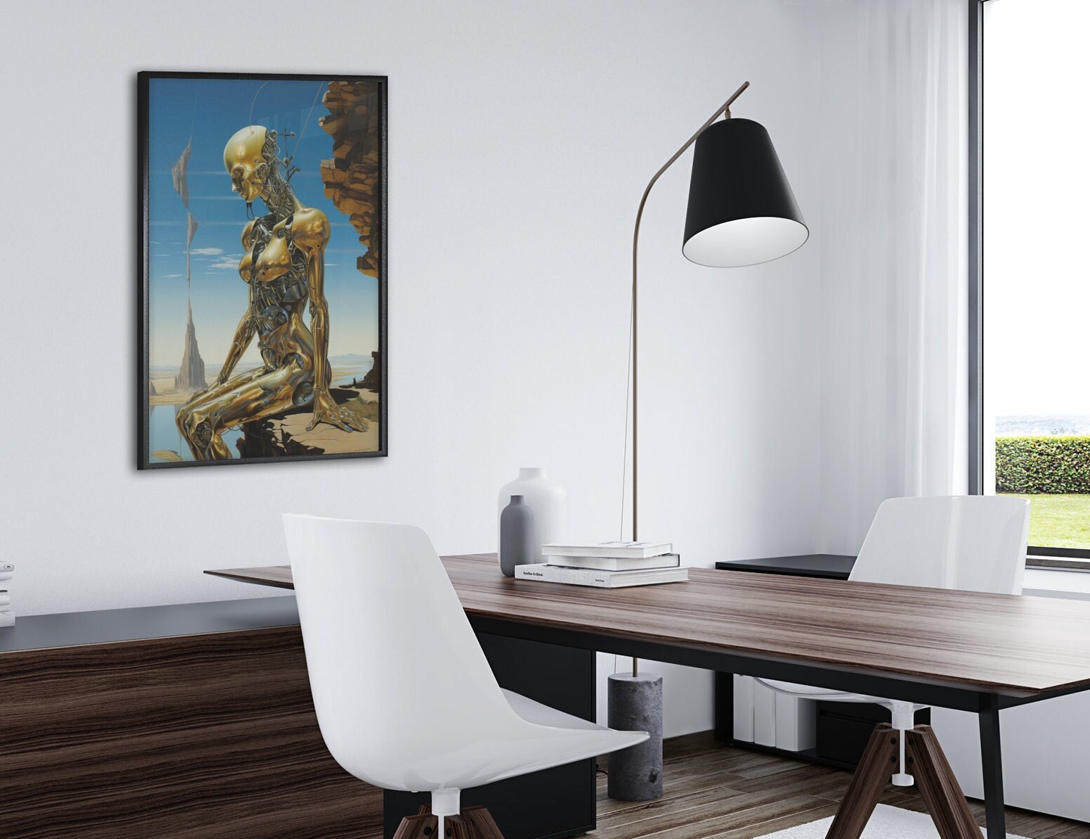 Golden Reflections Surrealism Art Print - Etsy