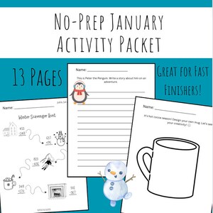No-prep January Activity Packet - Etsy