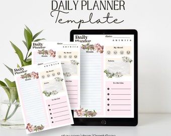 Kids or Adult Printable Daily Routine Planner Pages Cute Daily Planner ...