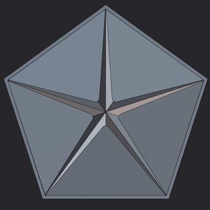 Chrysler Pentastar Emblem 3D Model - Etsy