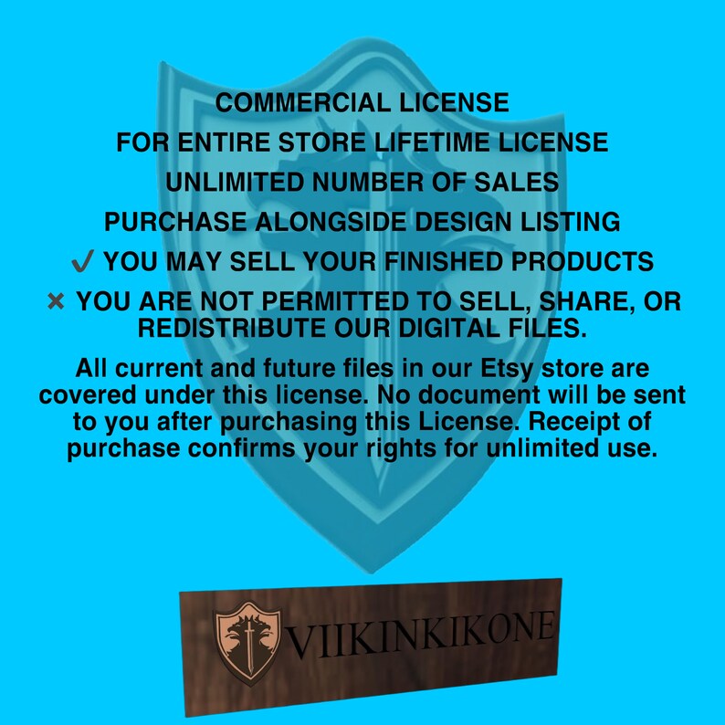 Commercial License Pro - Etsy