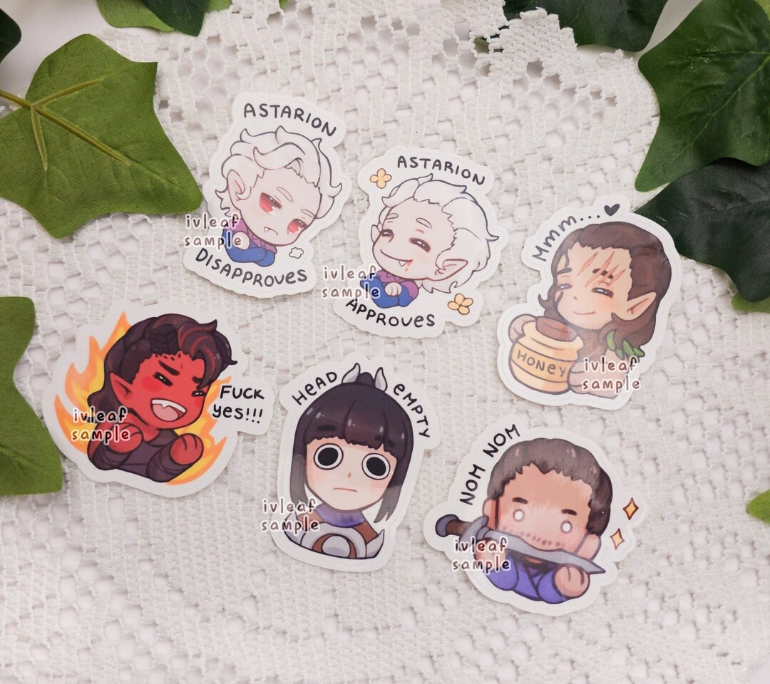 Baldurs Gate 3 Stickers BG3 Astarion Karlach Halsin - Etsy Canada