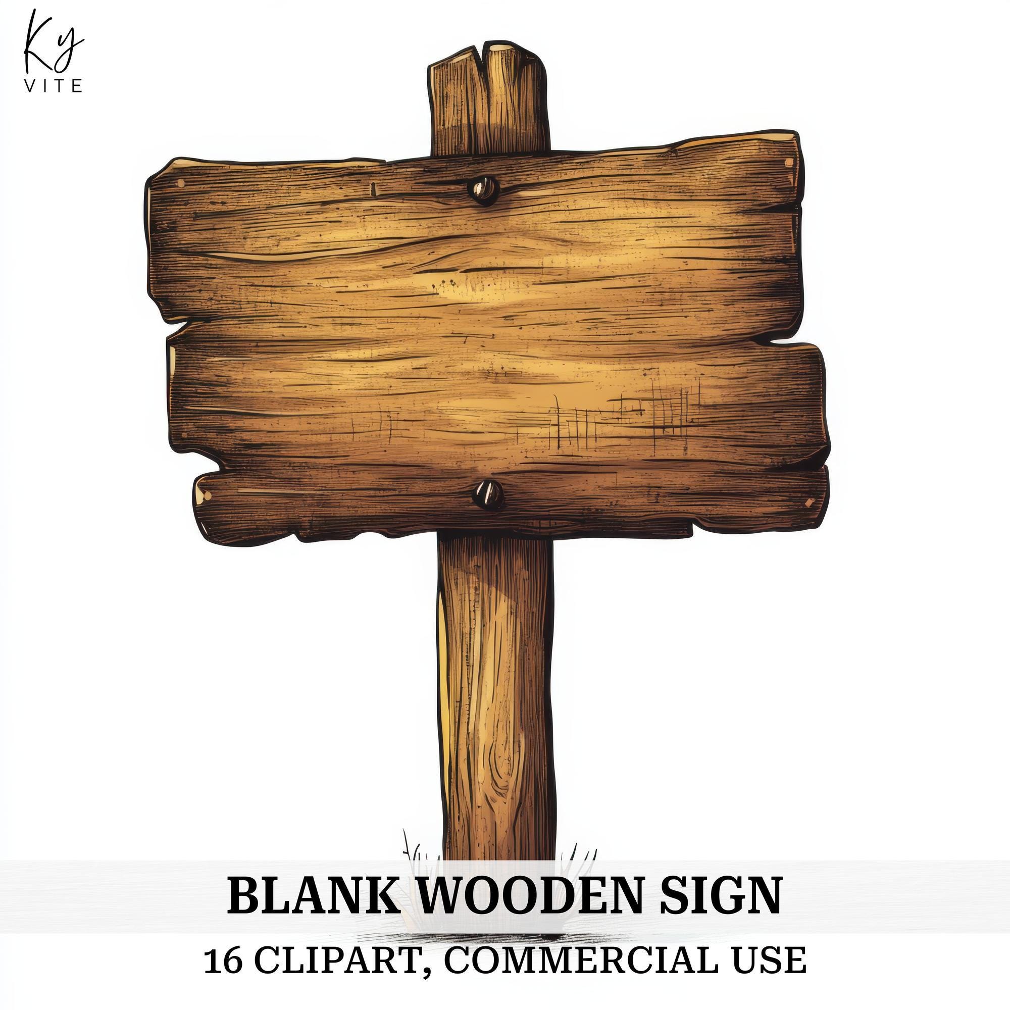 Blank Wooden Placard