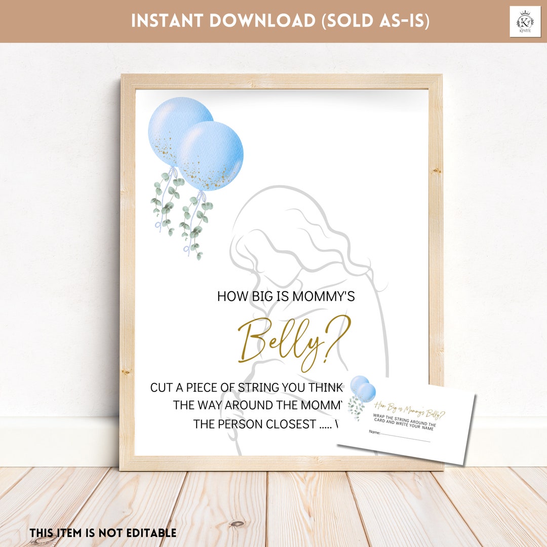 Twin Boys, How Big is Mommy's Belly Game Sign, Measure the Baby Bump ...