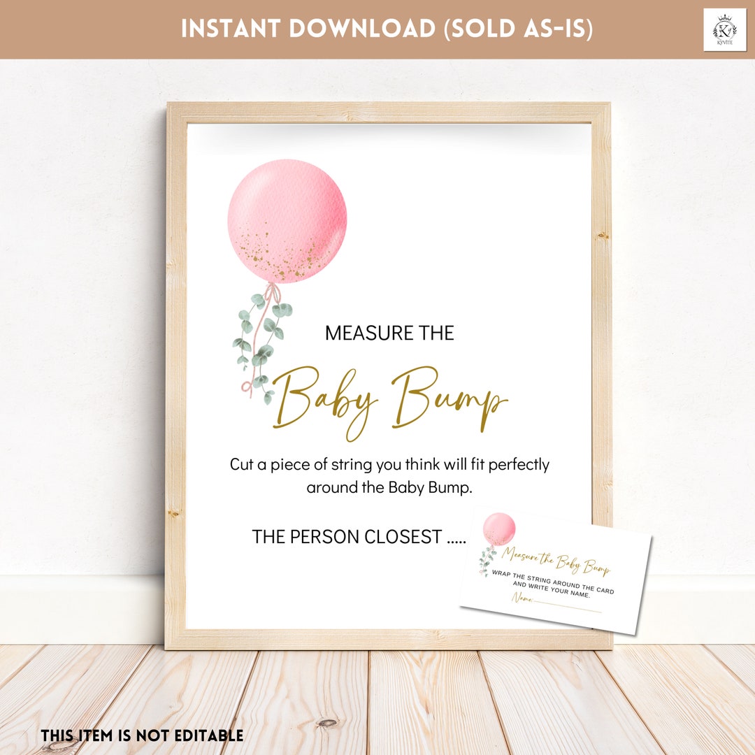 Oh Baby, Measure the Baby Bump Game Sign, How Big is Mommy's Belly ...