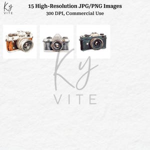 15 Vintage Camera Clipart, Retro Camera, 1950s Kodak Camera, Printable ...