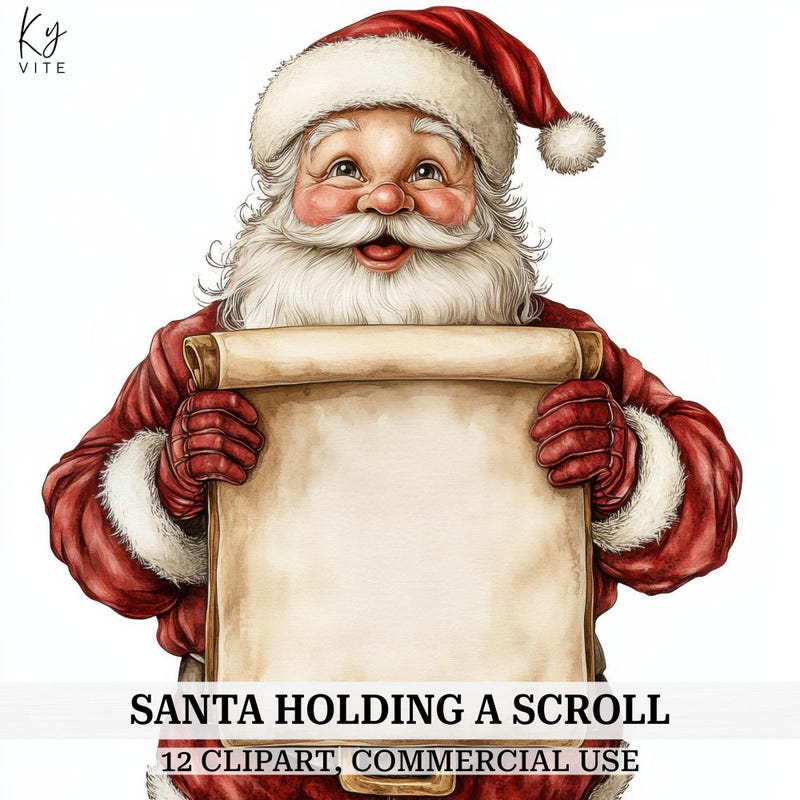 Santa Scroll - Etsy