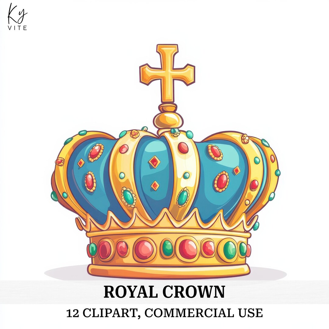 12 Royal Crown Clipart, King, Queen, Prince, Crown, Printable ...