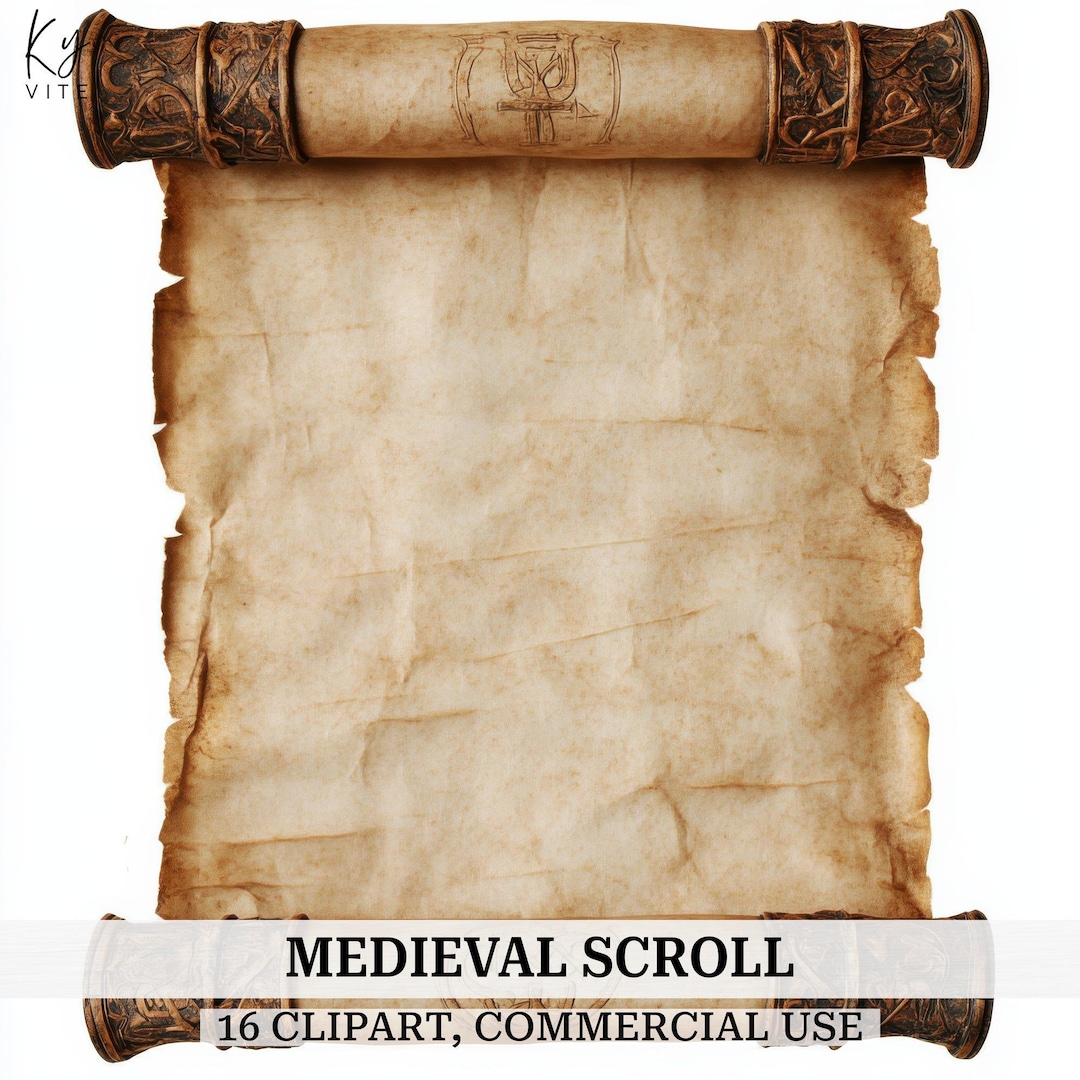 16 Medieval Scroll Clipart, Antique Scroll Design, High Quality ...