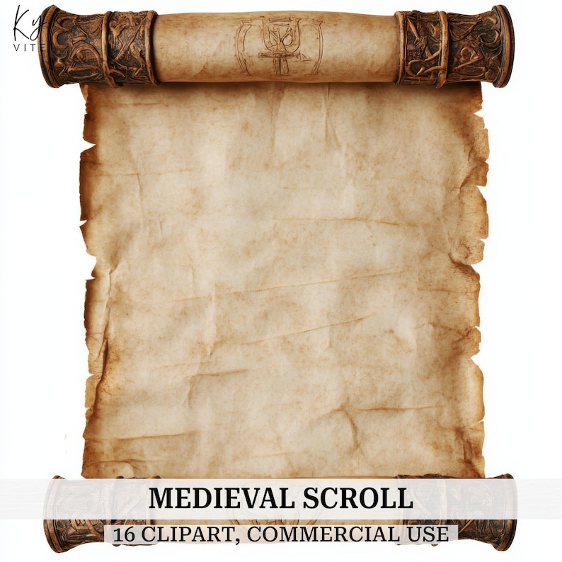 16 Medieval Scroll Clipart, Antique Scroll Design, High Quality ...